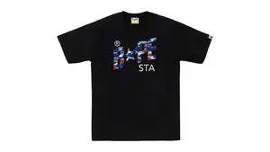 A BATHING APE Screen Camo Sta Tee Shirt - Black