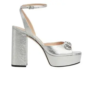 Women's Silver Gucci Sandals
