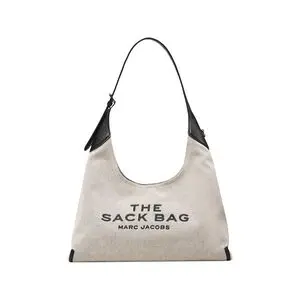 Marc Jacobs Canvas Leather Belted Sack Bag - White
