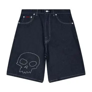 PLEASURES Skull Denim Shorts