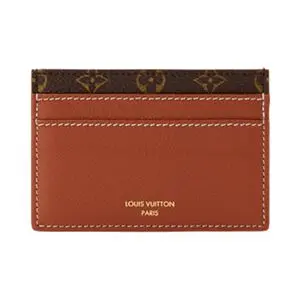 LOUIS VUITTON Double Card Holder Low Key 'cognac Calf Leather