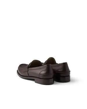 Prada Leather Loafers - Brown