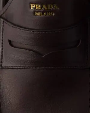 Prada Leather Loafers - Brown