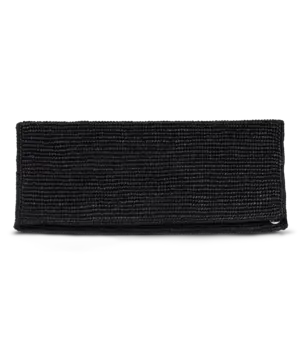 DÔEN Muriel Raffia Clutch - Black Raffia
