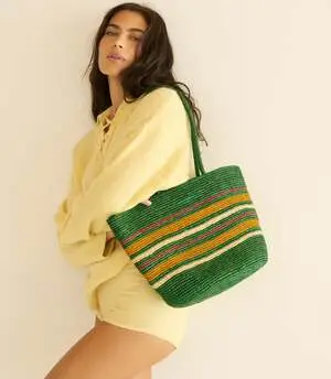 DÔEN Handwoven Raffia Tote Bag