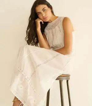 DÔEN Liviana Midi Dress - Salt