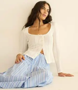DÔEN Lori Pointelle Tee