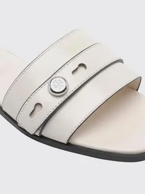 Tory Burch Romy Leather Mules - Beige
