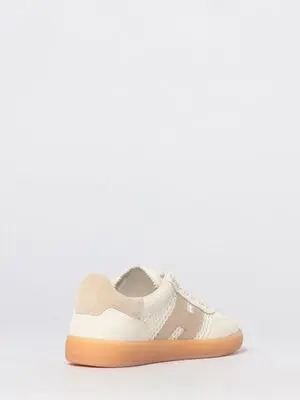 Hogan Suede And Crochet Canvas Lace-up Sneakers - Beige