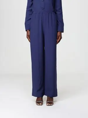 Emporio Armani Jersey Wide Leg Palazzo Trousers - White