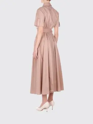 FAY Cotton Poplin Midi Shirt Dress - Beige