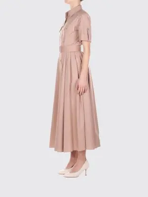 FAY Cotton Poplin Midi Shirt Dress - Beige