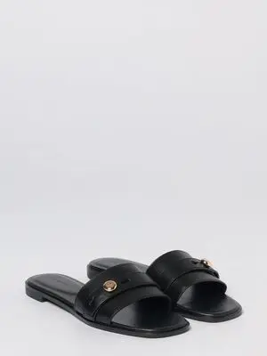 Tory Burch Romy Leather Slides - Black