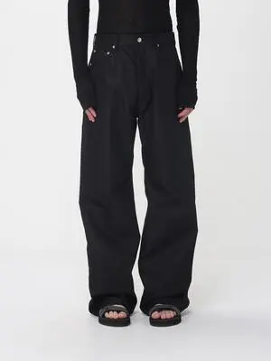 Rick Owens Cotton Wide Leg Jeans - Black