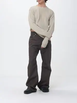 Rick Owens Cotton Wide Leg Jeans - Dust