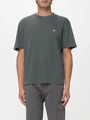 C.P. COMPANY Cotton T-shirt With Logo - Grey