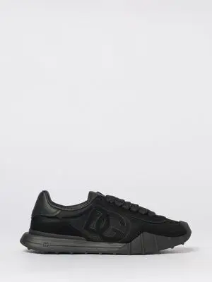 Dolce & Gabbana Dg Athletic Suede And Nylon Sneakers - Black