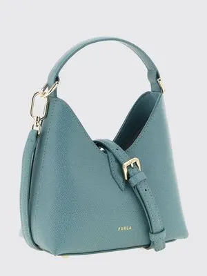 Furla Mini Bag With Gold Tone Clasp - Blue