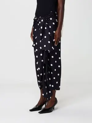 Sportmax Polka Dot Satin Midi Skirt - Black