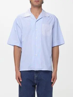 Marni Striped Cotton Casual Shirt - Blue