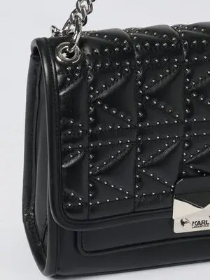 Karl Lagerfeld Quilted Studded Shoulder Bag