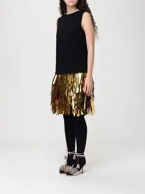 Moschino Sleeveless Midi Dress With Fringe