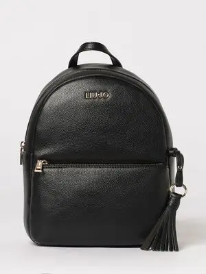 Liu Jo Grained Faux Leather Backpack - Black