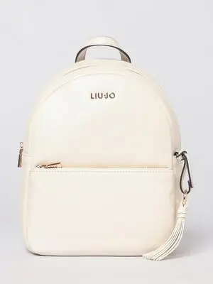 Liu Jo Grained Faux Leather Backpack - White