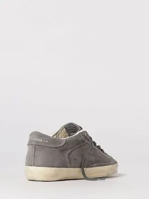 GOLDEN GOOSE Suede Sneakers With Glitter Star Detail - Grey