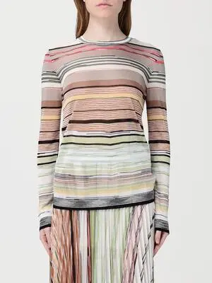 Missoni Multicolour Stripe Rayon Knit Crewneck Jumper - Multicolor