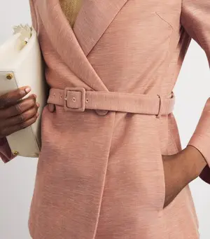 Colombo Cashmere-linen Double-breasted Blazer