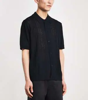 NN.07 Wool-blend Knitted Polo Shirt