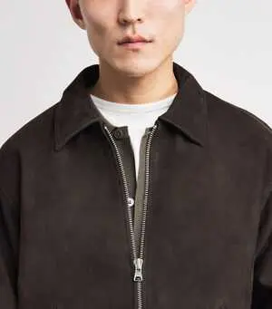 NN.07 Nn07 Goat Suede Petrus Jacket - Brown