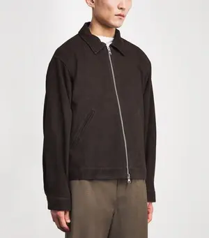NN.07 Nn07 Goat Suede Petrus Jacket - Brown