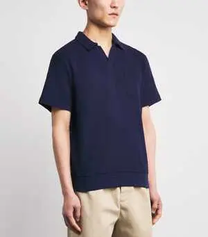 Polo Ralph Lauren Cotton Open-collar Polo Shirt With Pocket - Navy