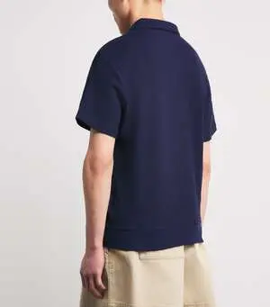 Polo Ralph Lauren Cotton Open-collar Polo Shirt With Pocket - Navy