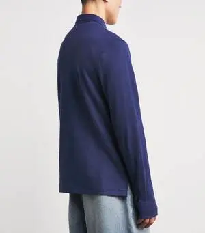 Polo Ralph Lauren Linen Long-sleeve Polo Shirt - Navy
