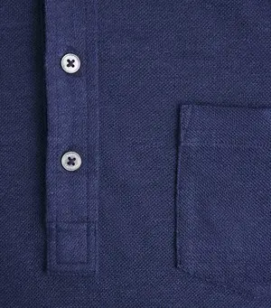 Polo Ralph Lauren Linen Long-sleeve Polo Shirt - Navy
