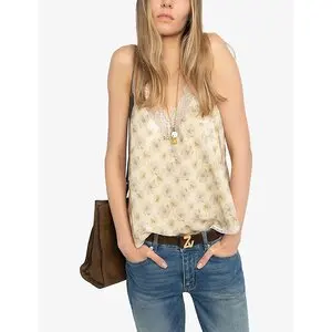 Zadig&Voltaire Christy Sequin-print Cami Top - Vanille