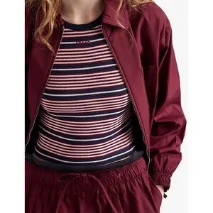 Prada Striped Cotton T-shirt - Blue
