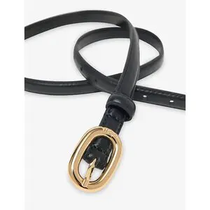 Maje Oval Buckle Leather Belt