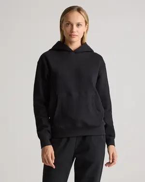 Quince Fleece Boyfriend Hoodie - Black