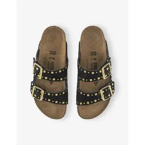 BIRKENSTOCK Arizona Two-strap Suede Sandals - Black Rivet