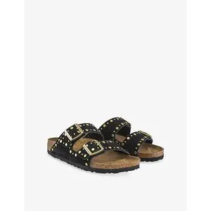 BIRKENSTOCK Arizona Two-strap Suede Sandals - Black Rivet