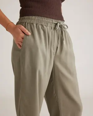 Quince Vintage Wash Tencel Wide Leg Pants