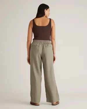 Quince Vintage Wash Tencel Wide Leg Pants