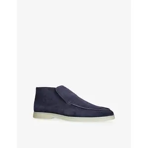 AURELIEN City Suede Loafers - Navy