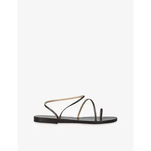 ANCIENT GREEK SANDALS Eleftheria Stitch Leather Sandals - Brown