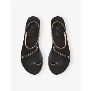 ANCIENT GREEK SANDALS Eleftheria Stitch Leather Sandals - Brown