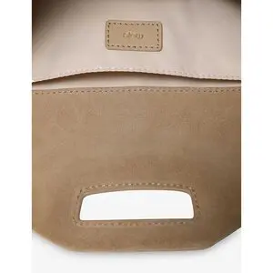 Maje Miss M Suede Shoulder Bag - Camel